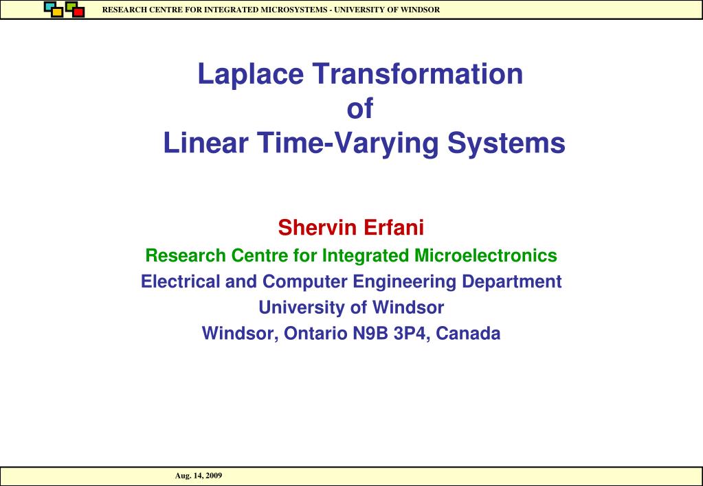 PPT - Laplace Transformation of Linear Time-Varying Systems PowerPoint ... PPT - Laplace Transformation of Linear Time-Varying Systems PowerPoint ...