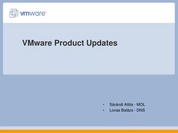 PPT - VMware Product Updates PowerPoint Presentation, free download ...