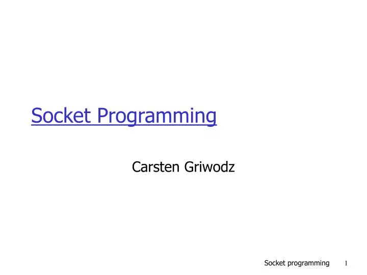 PPT - Socket Programming PowerPoint Presentation, free download - ID ...