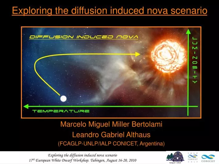 PPT - Exploring the diffusion induced nova scenario PowerPoint ...