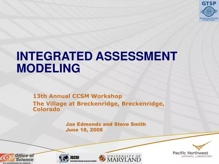 PPT - INTEGRATED ASSESSMENT MODELING PowerPoint Presentation, free ...