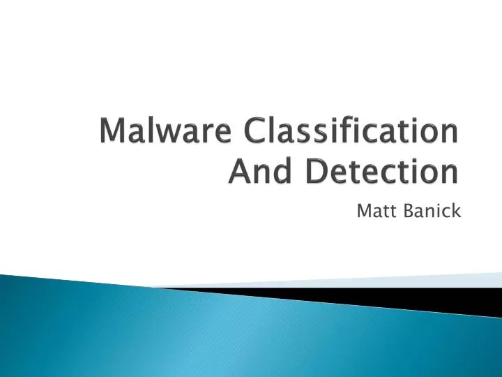 Ppt Malware Classification And Detection Powerpoint Presentation 3838