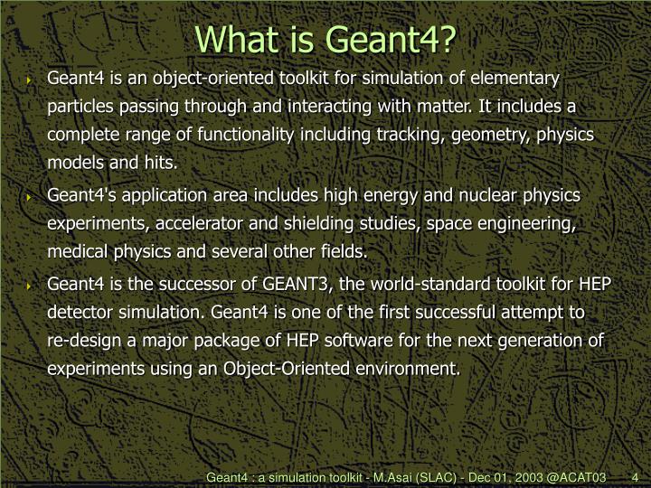 PPT - Geant4 - a simulation toolkit - PowerPoint Presentation - ID:4767350