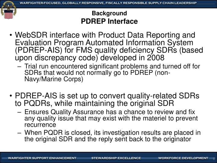 PPT - Foreign Military Sales (FMS) Supply Discrepancy Report (SDR ...