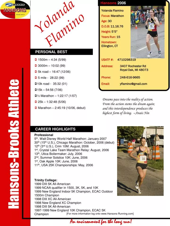 PPT - Hansons-Brooks Athlete PowerPoint Presentation, free download ...