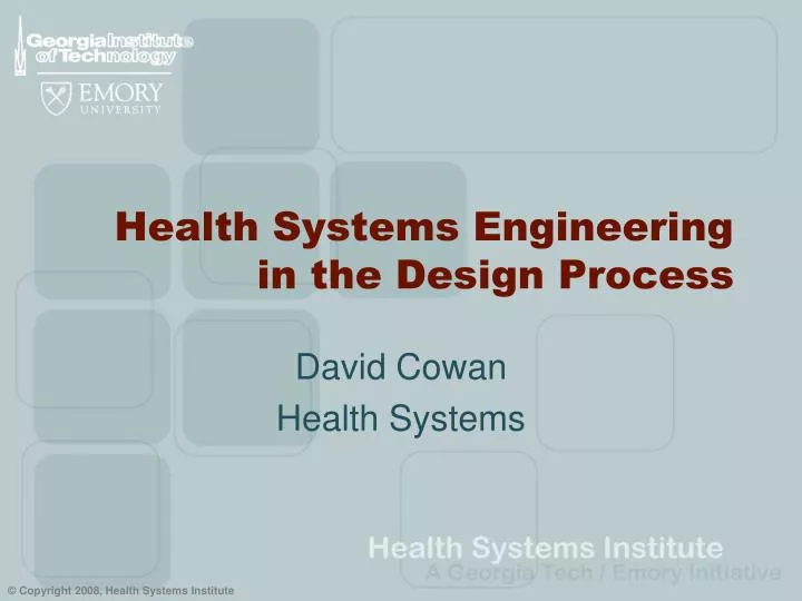 PPT - Health Systems Engineering in the Design Process PowerPoint ...