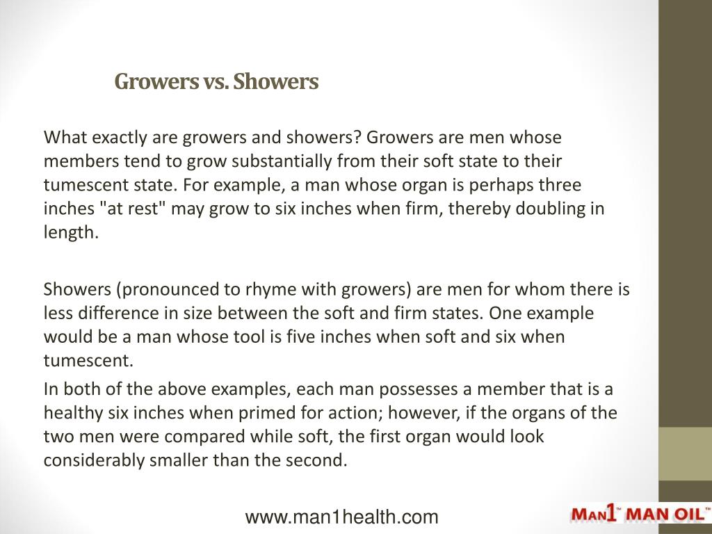 PPT - Male Organ Size – Growers and Showers PowerPoint Presentation ...
