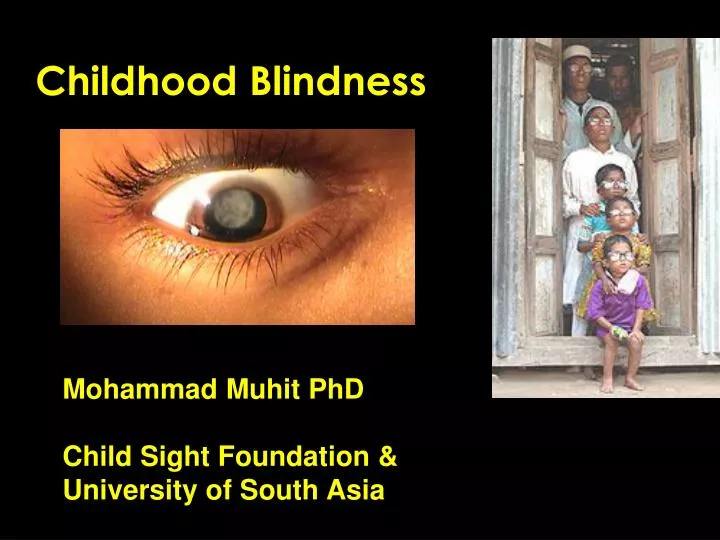 PPT - Childhood Blindness PowerPoint Presentation, free download - ID ...