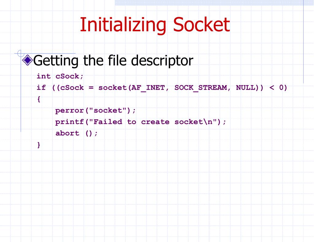 Ppt Socket Programming Cjava Cs587x Lecture 3 Department Of Computer Science Iowa State