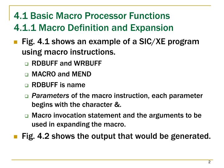 PPT - Chapter 4 Macro Processors PowerPoint Presentation - ID:4770438