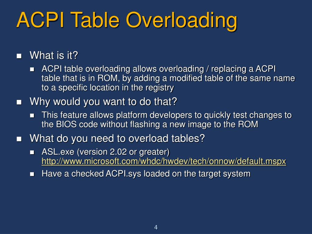 PPT - Implementing, Testing And Debugging ACPI On Windows Platforms ... PPT - Implementing, Testing And Debugging ACPI On Windows Platforms ...