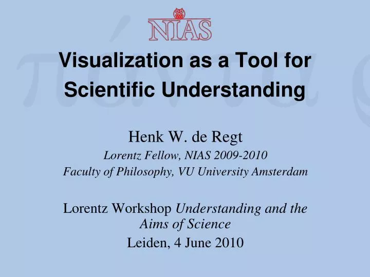 PPT - Visualization as a Tool for Scientific Understanding PowerPoint ...