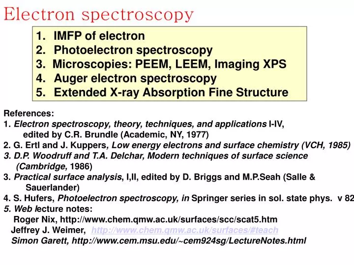 PPT - Electron spectroscopy PowerPoint Presentation, free download - ID ...