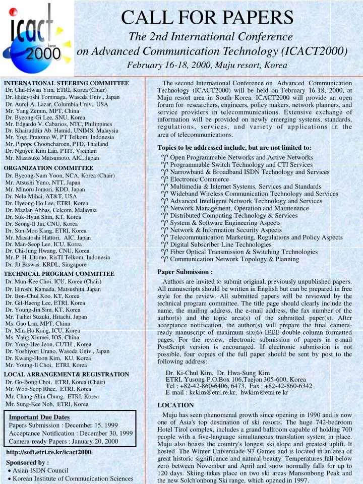 PPT - CALL FOR PAPERS PowerPoint Presentation, free download - ID:4772485