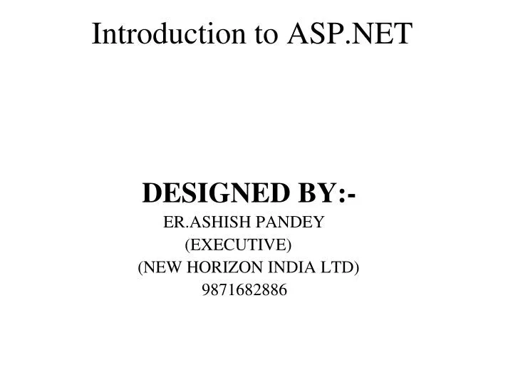 PPT - Introduction to ASP.NET PowerPoint Presentation, free download ...