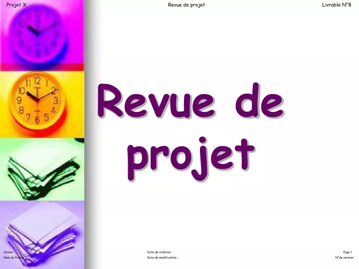 PPT - Revue de projet PowerPoint Presentation, free download - ID:4775310