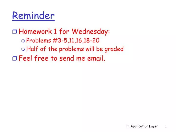 PPT - Reminder PowerPoint Presentation, free download - ID:4775507