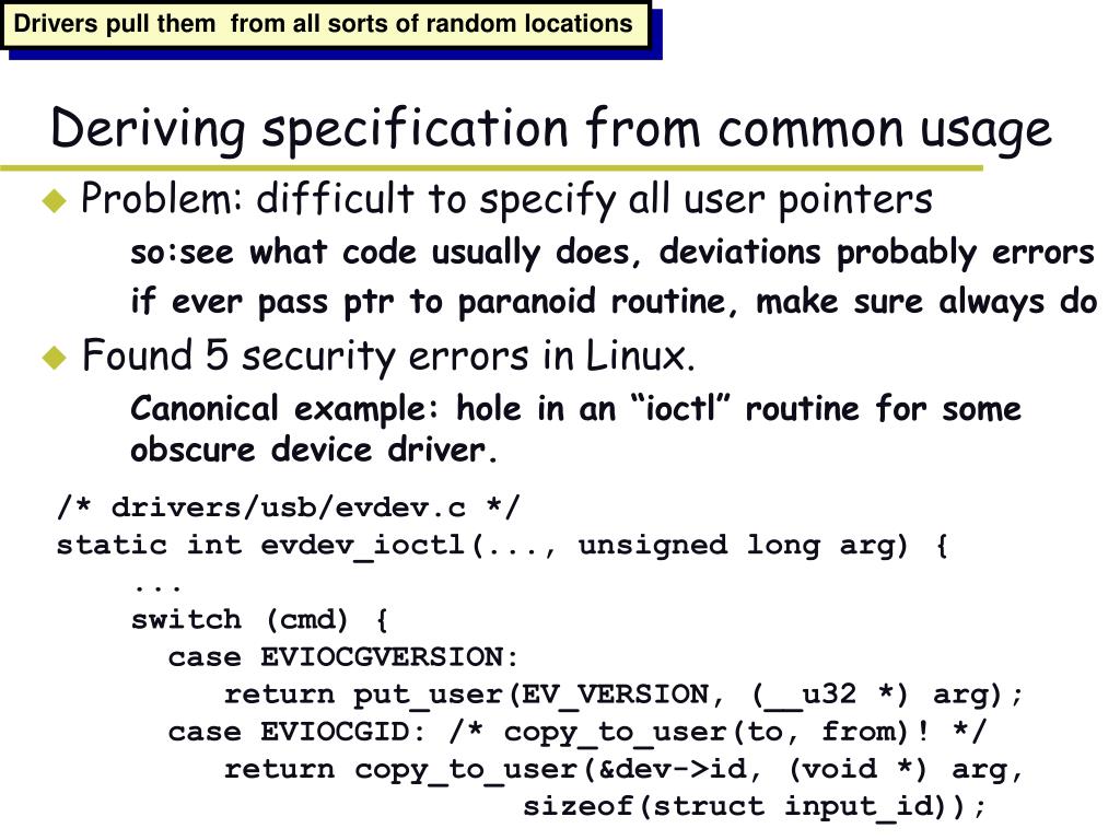 Ppt Using System Specific Compiler Extensions To Find Errors In Systems Code Powerpoint