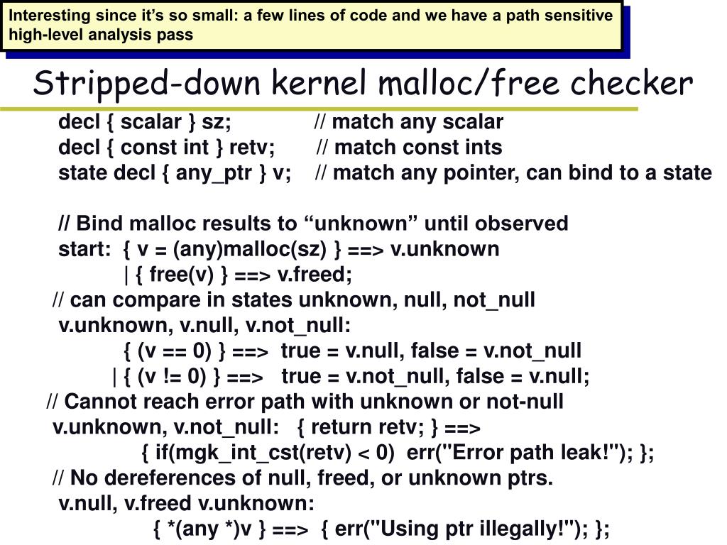 Ppt Using System Specific Compiler Extensions To Find Errors In Systems Code Powerpoint