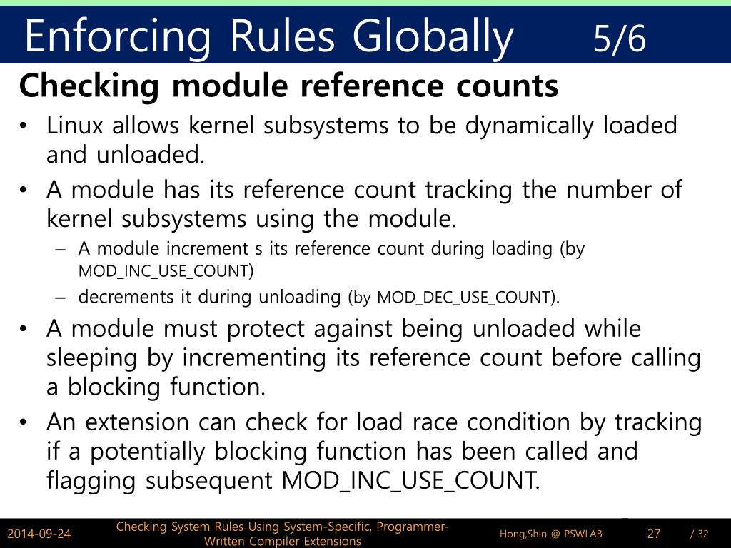 Ppt Checking System Rules Using System Specific Programmer Written Compiler Extensions
