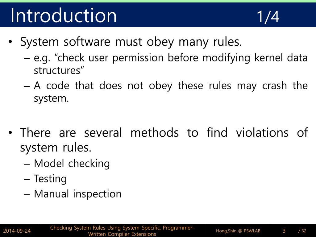 Ppt Checking System Rules Using System Specific Programmer Written Compiler Extensions