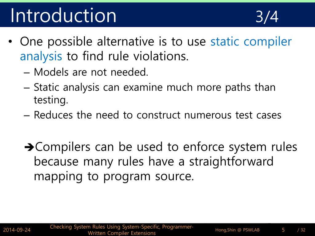 Ppt Checking System Rules Using System Specific Programmer Written Compiler Extensions