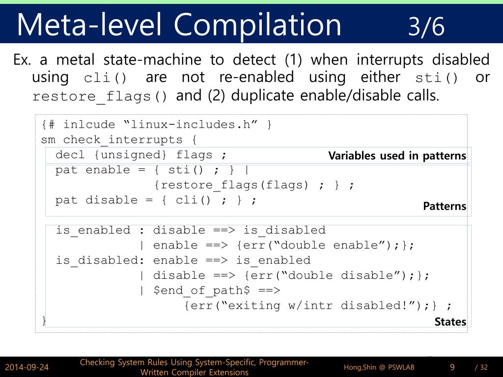 Ppt Checking System Rules Using System Specific Programmer Written Compiler Extensions