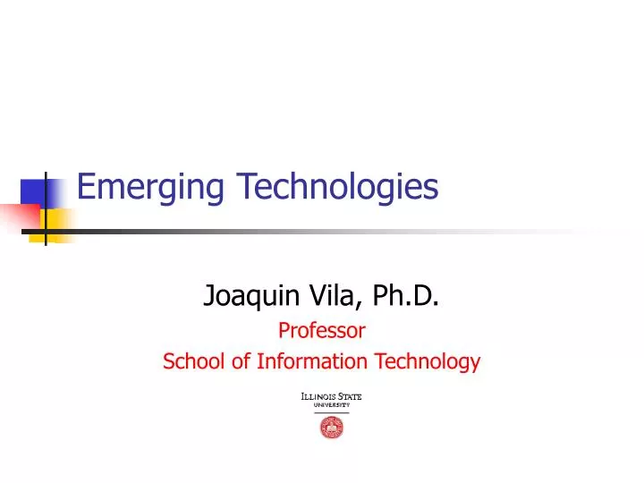 PPT - Emerging Technologies PowerPoint Presentation, free download - ID ...