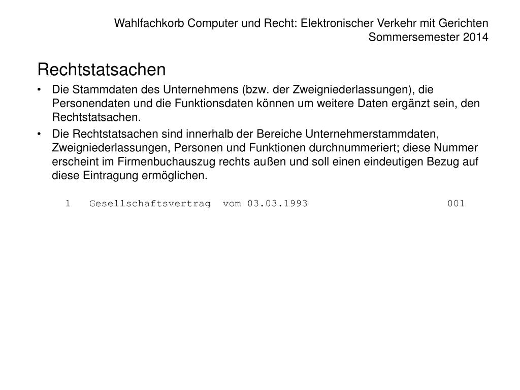 PPT - Firmenbuchabfrage 15. Mai 2014 Dr. Helmut Auer BMJ PowerPoint ...