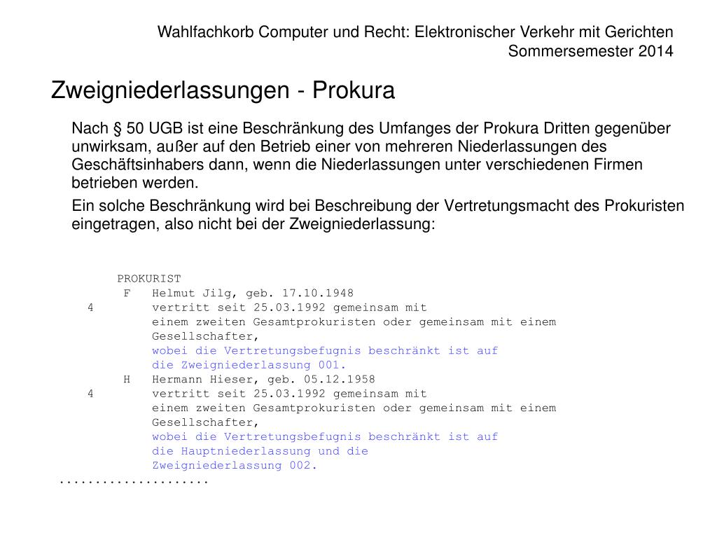 PPT - Firmenbuchabfrage 15. Mai 2014 Dr. Helmut Auer BMJ PowerPoint ...