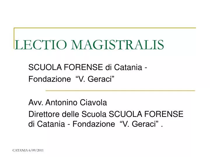 PPT - LECTIO MAGISTRALIS PowerPoint Presentation, free download - ID ...