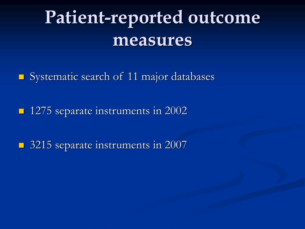 PPT - Patient-Reported Outcomes Measurement Group Elizabeth Gibbons ...