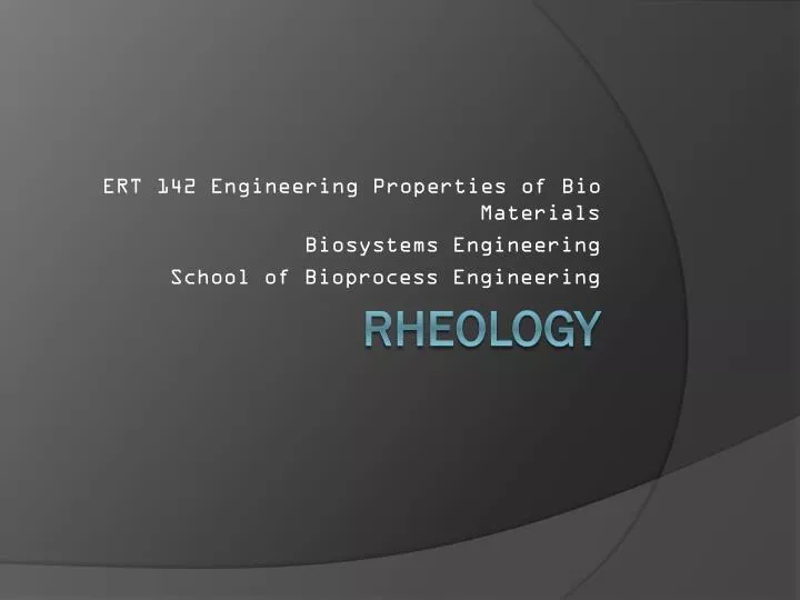 PPT - RHEOLOGY PowerPoint Presentation, free download - ID:4778034