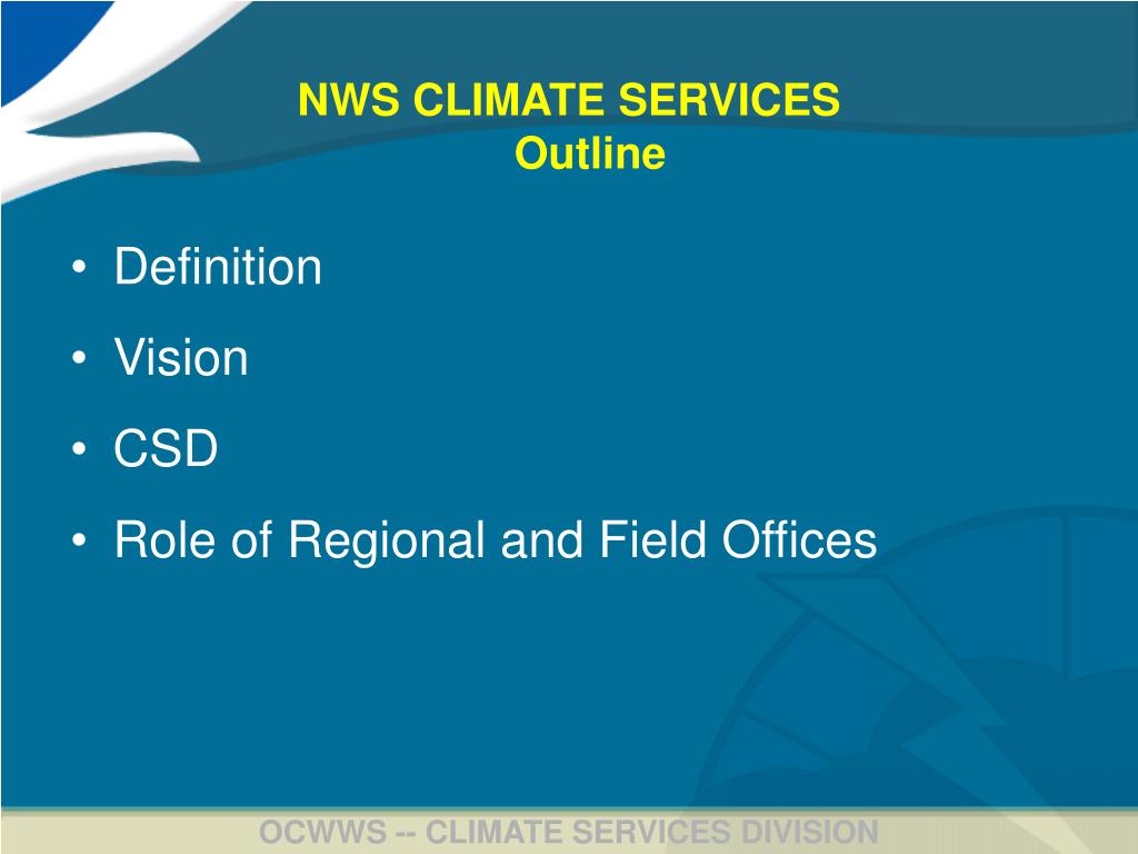PPT - NWS Climate Services Climate Analysis, Monitoring, and Services ...