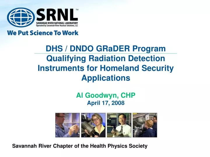 PPT - DHS / DNDO GRaDER Program PowerPoint Presentation, free download ...