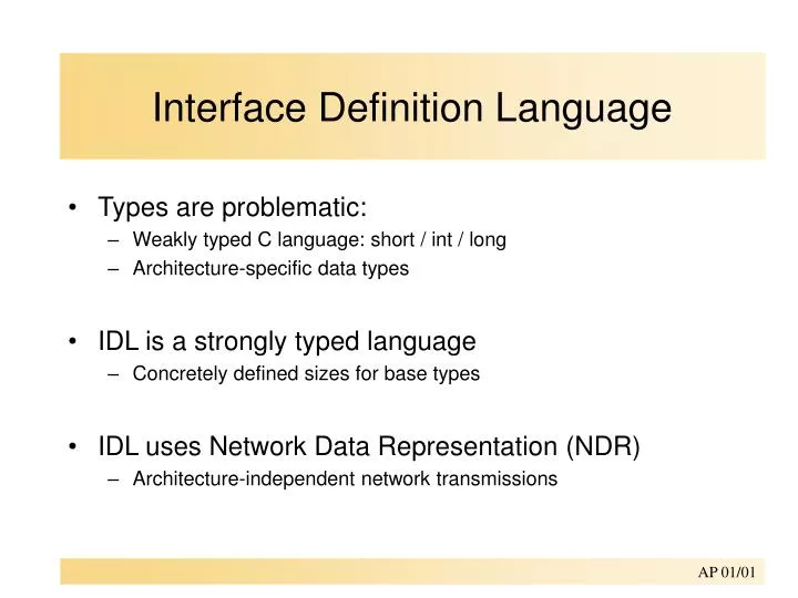 PPT - Interface Definition Language PowerPoint Presentation, free ...