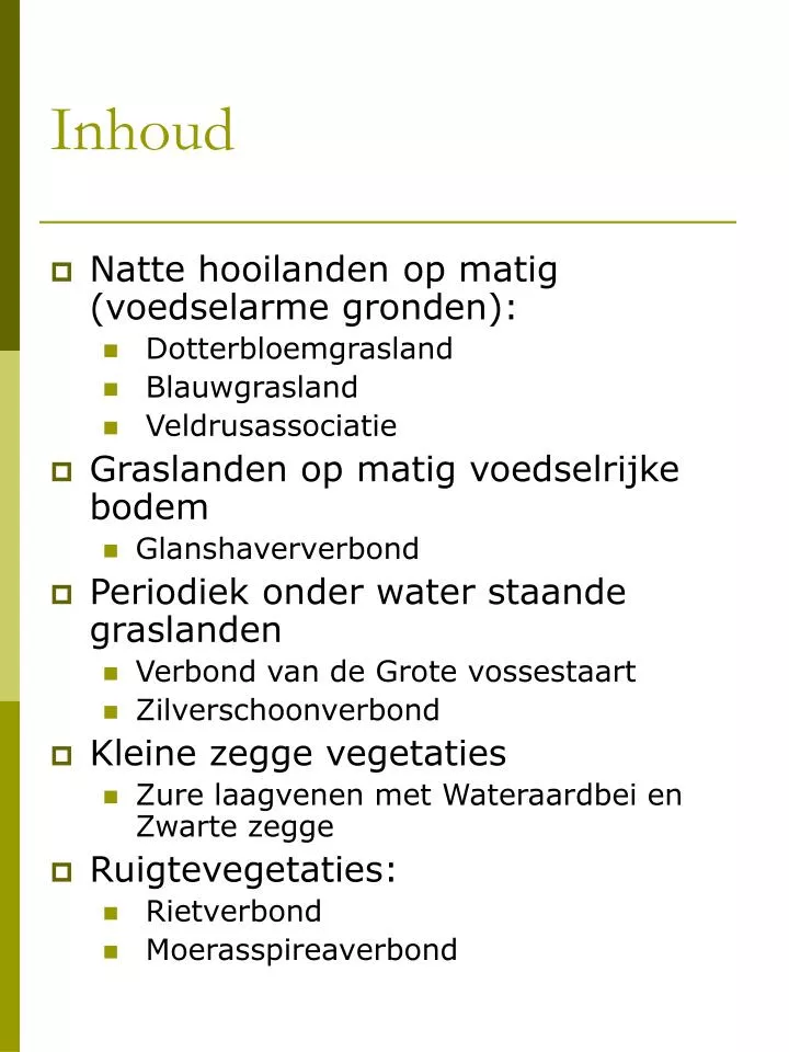 PPT - Inhoud PowerPoint Presentation, free download - ID:4782015