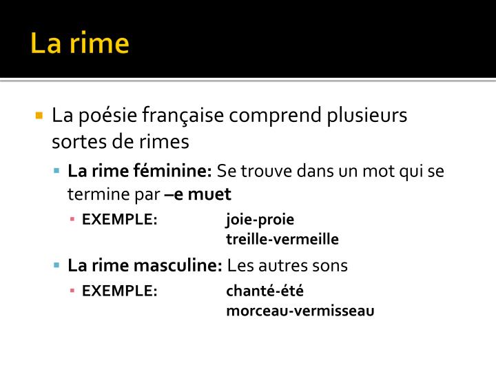 PPT - La Poésie PowerPoint Presentation - ID:4782391