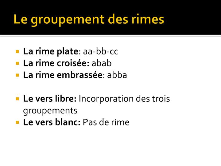 PPT - La Poésie PowerPoint Presentation - ID:4782391