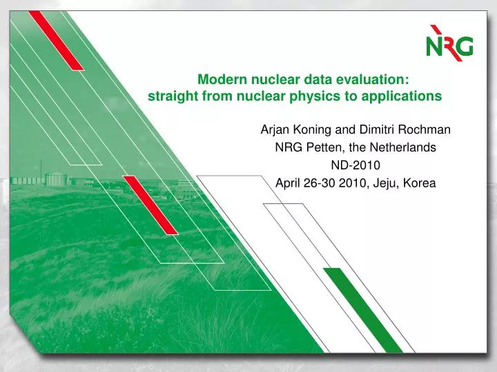 PPT - Modern nuclear data evaluation: straight from nuclear physics to ...