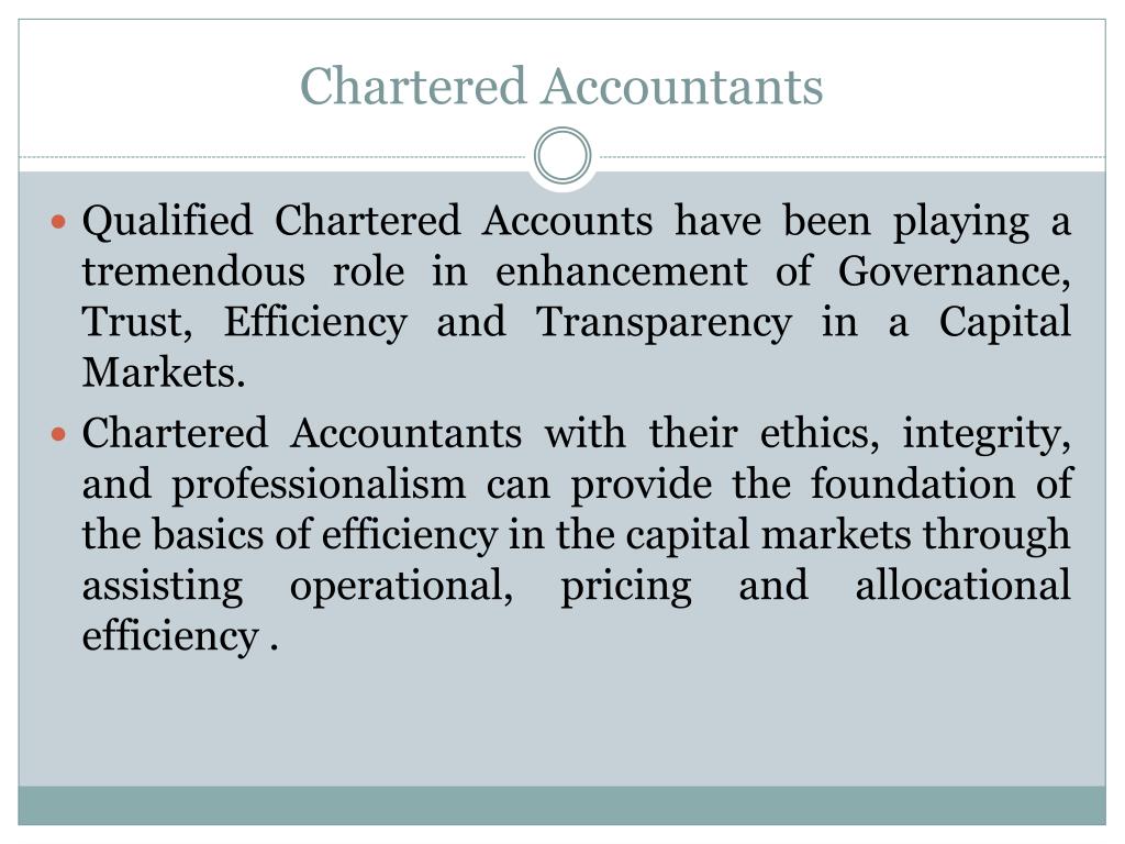 PPT - Role of Capital Markets and Chartered Accountants PowerPoint ...
