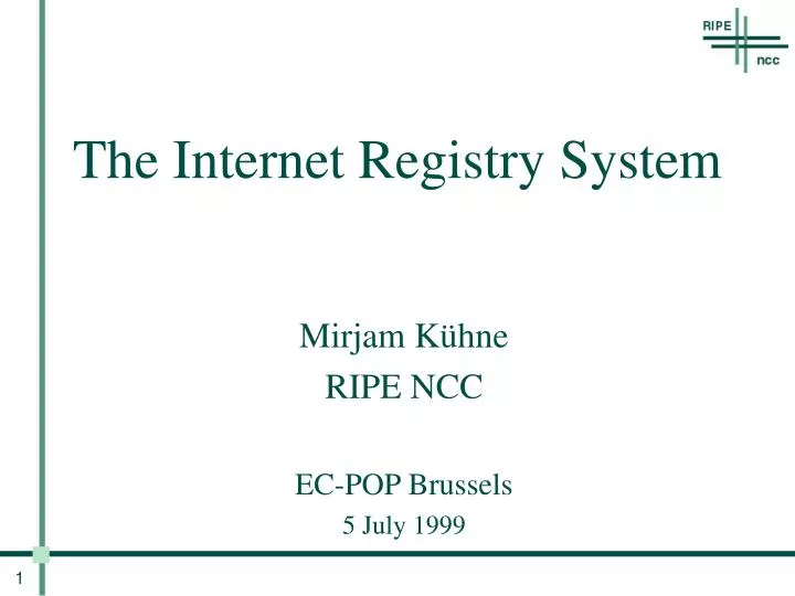 PPT - The Internet Registry System PowerPoint Presentation, free ...
