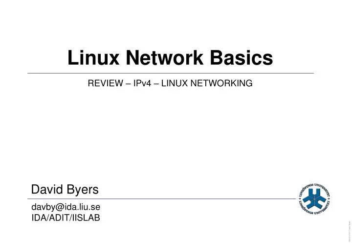 PPT - Linux Network Basics PowerPoint Presentation, free download - ID ...