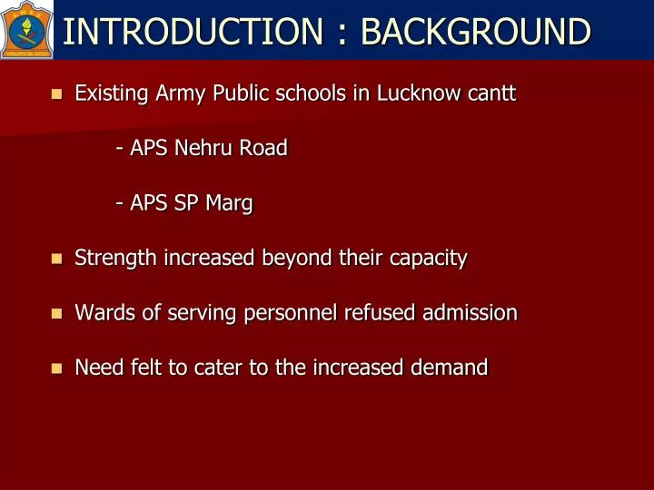 PPT - INTRODUCTION : BACKGROUND PowerPoint Presentation, free download ...