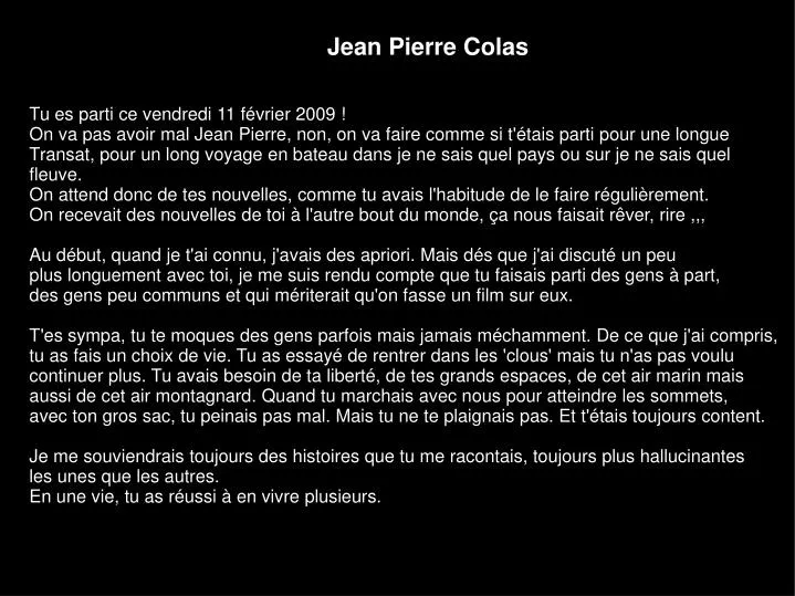 PPT - Jean Pierre Colas PowerPoint Presentation, free download - ID:4784263