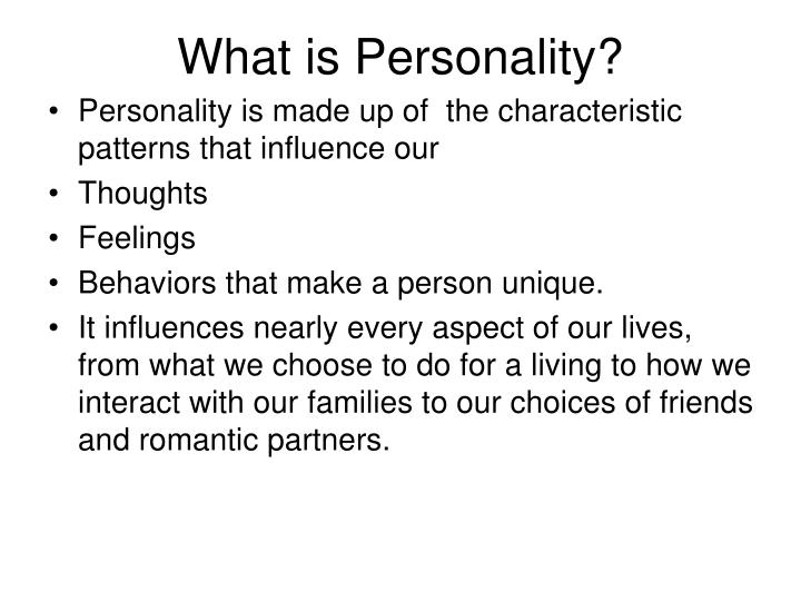 PPT - What are the aspects of personality, and what are different ...