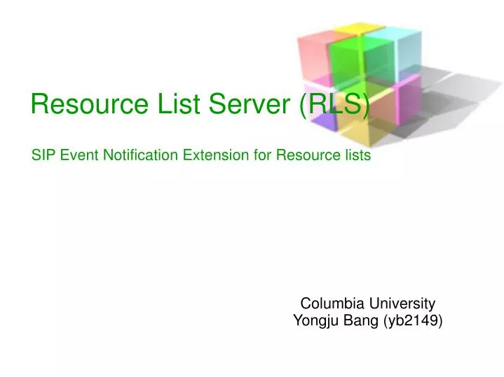 PPT - Resource List Server (RLS) PowerPoint Presentation, free download ...