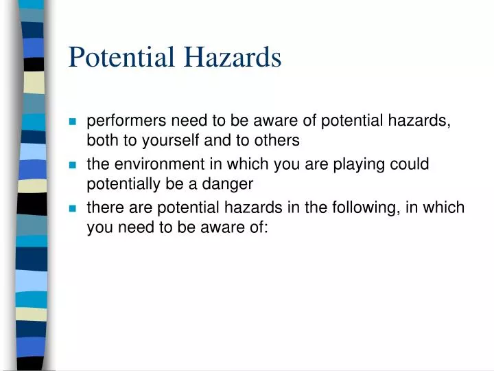 PPT - Potential Hazards PowerPoint Presentation, free download - ID:4786098