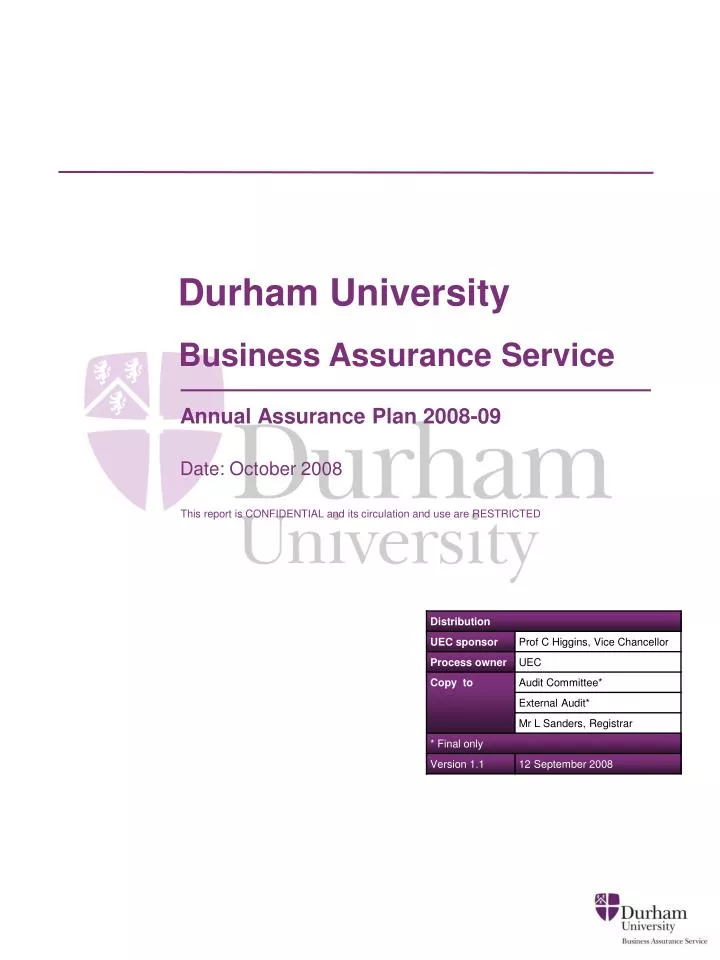 PPT - Durham University PowerPoint Presentation, free download - ID:4786420