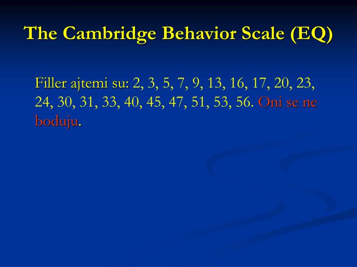 PPT - The REVISED Cambridge Behavior Scale (SQ) PowerPoint Presentation ...